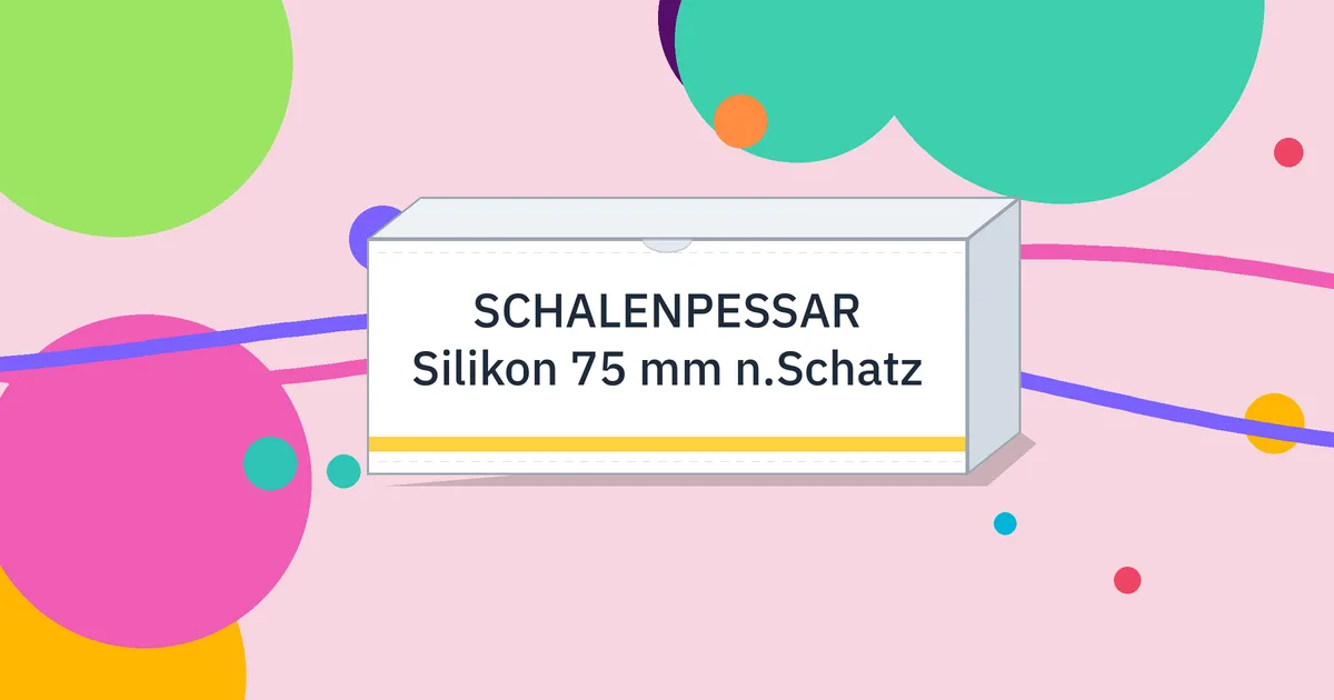 Symbolbild: Packung mit der Aufschrift SCHALENPESSAR Silikon 75 mm n.Schatz (PZN 03672042) – Verfügbarkeit und Bezug in Apotheken in Frankfurt am Main