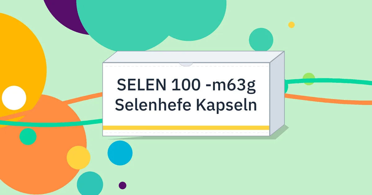 Symbolbild: Packung mit der Aufschrift SELEN 100 -m63g Selenhefe Kapseln (PZN 10310003) – Verfügbarkeit und Bezug in Apotheken in Frankfurt am Main