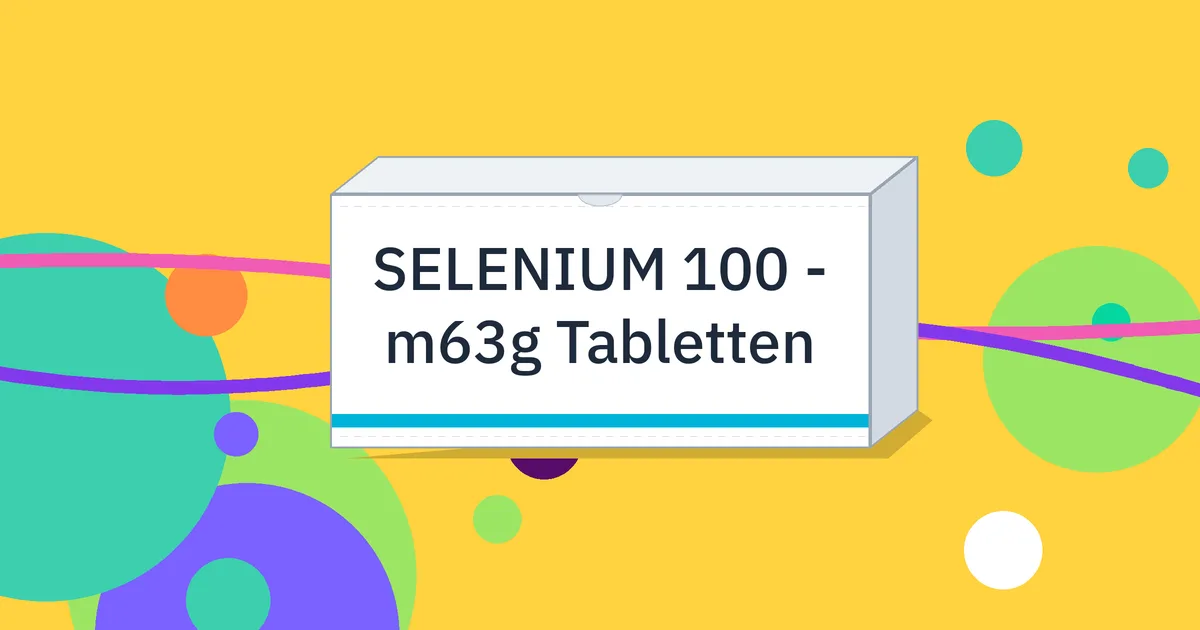 Symbolbild: Packung mit der Aufschrift SELENIUM 100 -m63g Tabletten (PZN 18225403) – Verfügbarkeit und Bezug in Apotheken in Frankfurt am Main