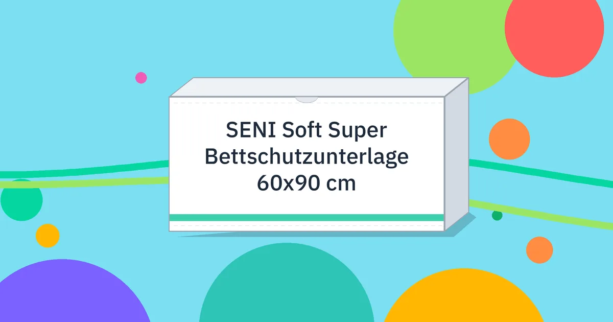 Symbolbild: Packung mit der Aufschrift SENI Soft Super Bettschutzunterlage 60x90 cm (PZN 20024244) – Verfügbarkeit und Bezug in Apotheken in Frankfurt am Main