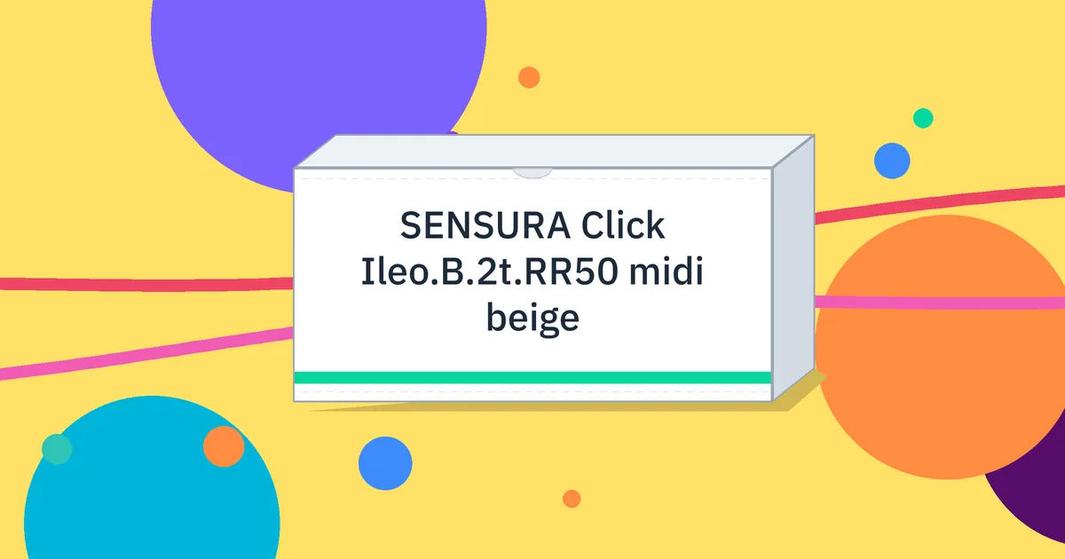 Symbolbild: Packung mit der Aufschrift SENSURA Click Ileo.B.2t.RR50 midi beige (PZN 03098270) – Verfügbarkeit und Bezug in Apotheken in Frankfurt am Main