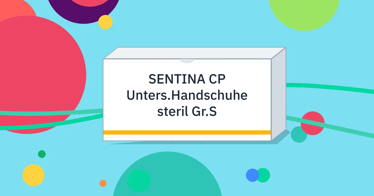 Symbolbild: Packung mit der Aufschrift SENTINA CP Unters.Handschuhe steril Gr.S (PZN 08900849) – Verfügbarkeit und Bezug in Apotheken in Frankfurt am Main