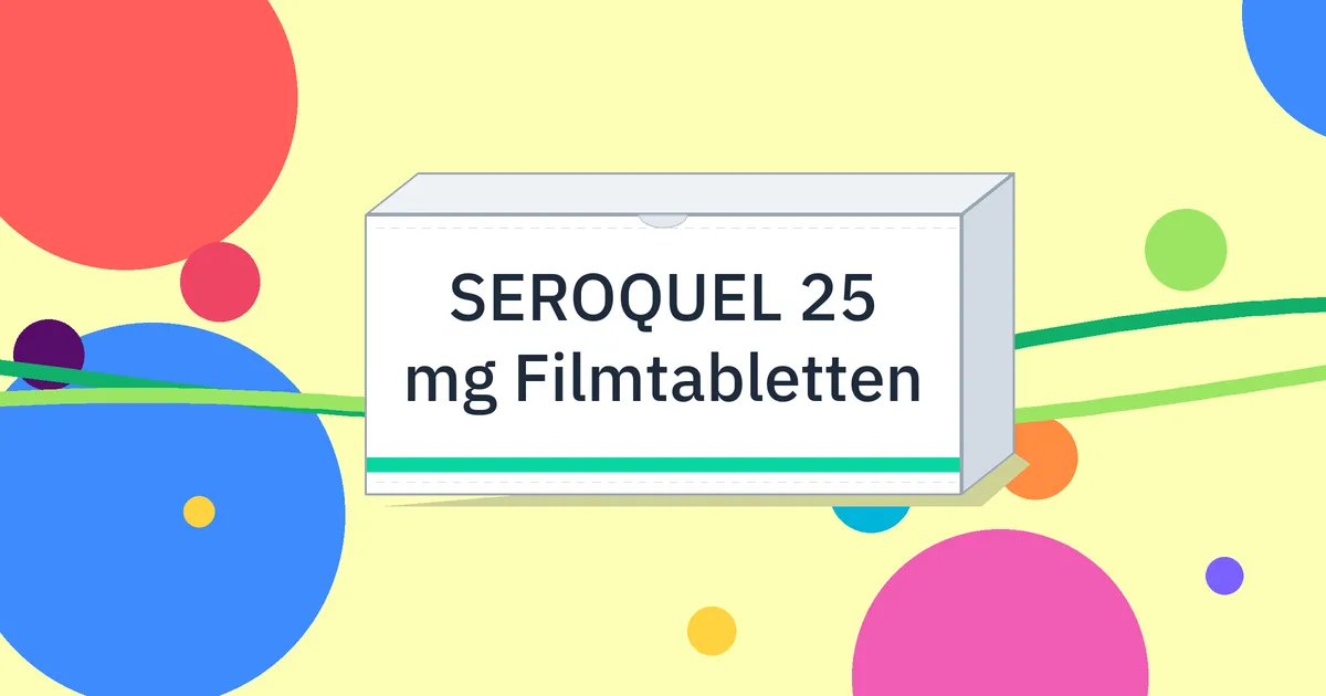 Symbolbild: Packung mit der Aufschrift SEROQUEL 25 mg Filmtabletten (PZN 00948638) – Verfügbarkeit und Bezug in Apotheken in Frankfurt am Main