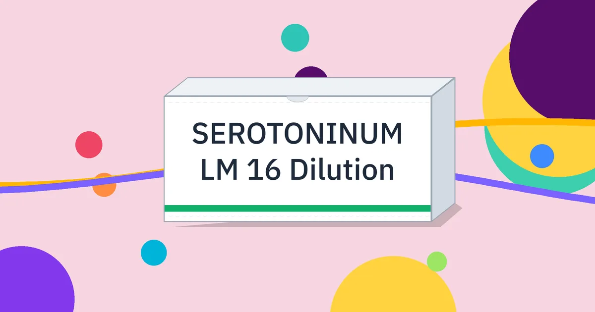 Symbolbild: Packung mit der Aufschrift SEROTONINUM LM 16 Dilution (PZN 13188867) – Verfügbarkeit und Bezug in Apotheken in Frankfurt am Main