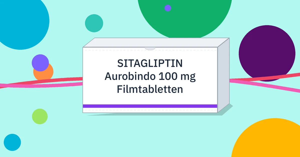 Symbolbild: Packung mit der Aufschrift SITAGLIPTIN Aurobindo 100 mg Filmtabletten (PZN 17844995) – Verfügbarkeit und Bezug in Apotheken in Frankfurt am Main