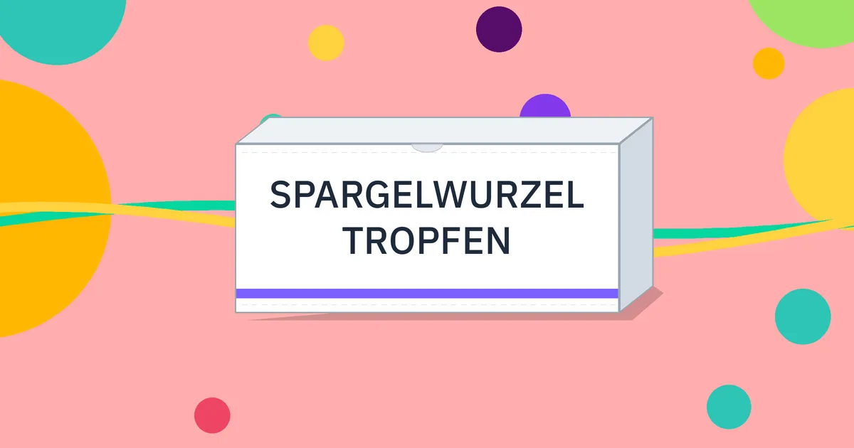 Symbolbild: Packung mit der Aufschrift SPARGELWURZEL TROPFEN (PZN 15231308) – Verfügbarkeit und Bezug in Apotheken in Frankfurt am Main