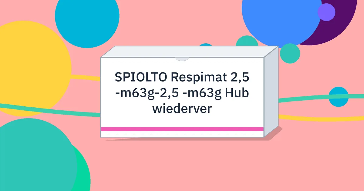 Symbolbild: Packung mit der Aufschrift SPIOLTO Respimat 2,5 -m63g-2,5 -m63g Hub wiederver (PZN 16243377) – Verfügbarkeit und Bezug in Apotheken in Frankfurt am Main