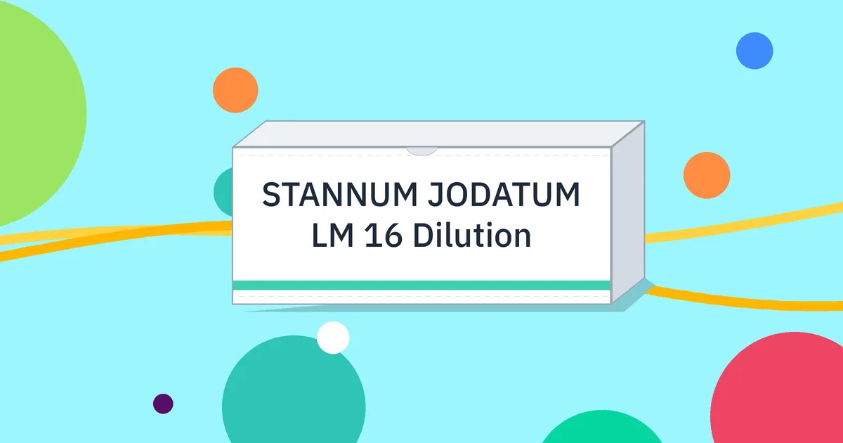 Symbolbild: Packung mit der Aufschrift STANNUM JODATUM LM 16 Dilution (PZN 13198771) – Verfügbarkeit und Bezug in Apotheken in Frankfurt am Main