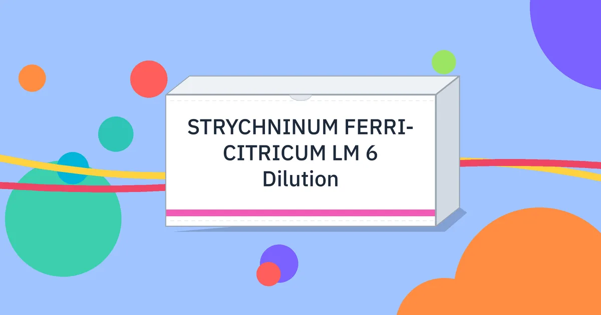 Symbolbild: Packung mit der Aufschrift STRYCHNINUM FERRI-CITRICUM LM 6 Dilution (PZN 13206186) – Verfügbarkeit und Bezug in Apotheken in Frankfurt am Main