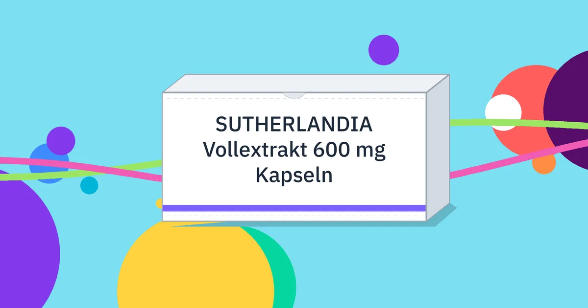 Symbolbild: Packung mit der Aufschrift SUTHERLANDIA Vollextrakt 600 mg Kapseln (PZN 10172328) – Verfügbarkeit und Bezug in Apotheken in Frankfurt am Main