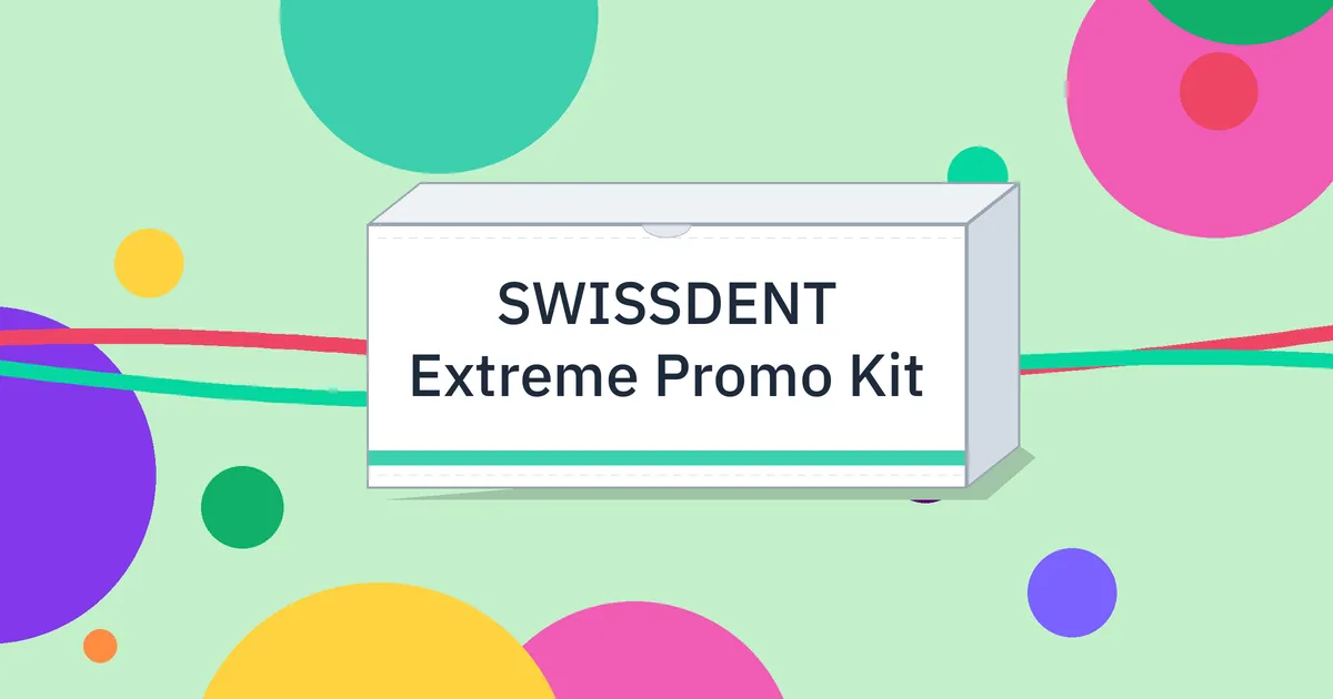 Symbolbild: Packung mit der Aufschrift SWISSDENT Extreme Promo Kit (PZN 11847751) – Verfügbarkeit und Bezug in Apotheken in Frankfurt am Main