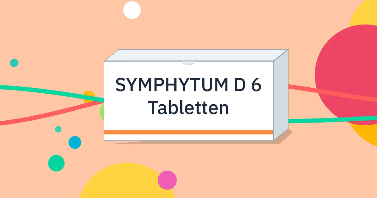 Symbolbild: Packung mit der Aufschrift SYMPHYTUM D 6 Tabletten (PZN 02636541) – Verfügbarkeit und Bezug in Apotheken in Frankfurt am Main