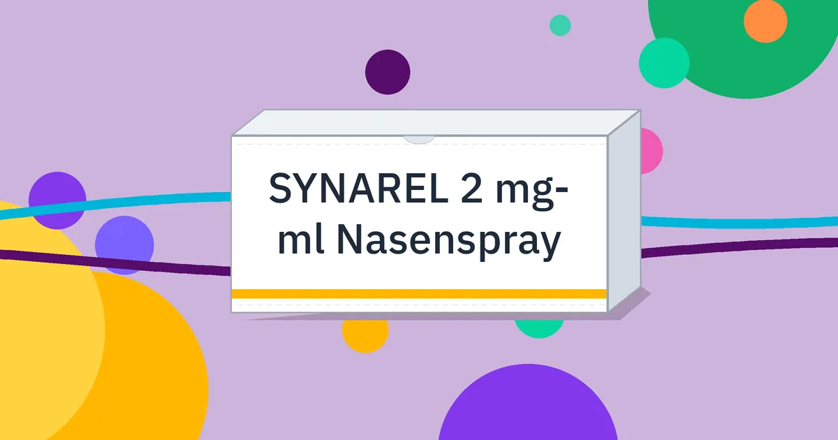 Symbolbild: Packung mit der Aufschrift SYNAREL 2 mg-ml Nasenspray (PZN 14178664) – Verfügbarkeit und Bezug in Apotheken in Frankfurt am Main