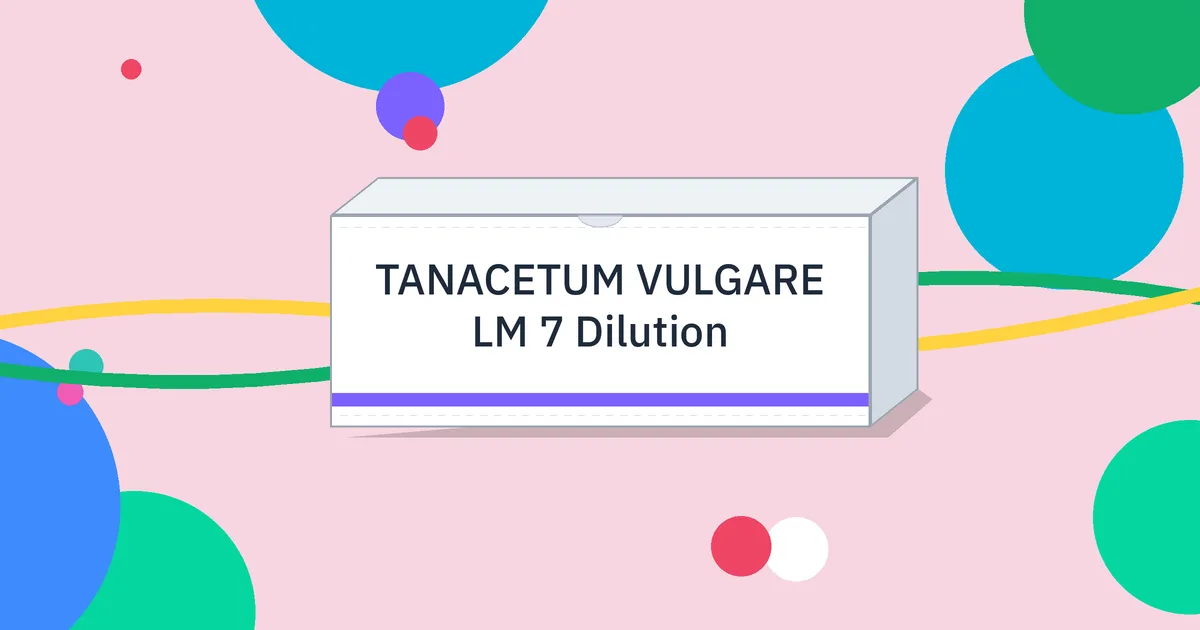 Symbolbild: Packung mit der Aufschrift TANACETUM VULGARE LM 7 Dilution (PZN 13212979) – Verfügbarkeit und Bezug in Apotheken in Frankfurt am Main