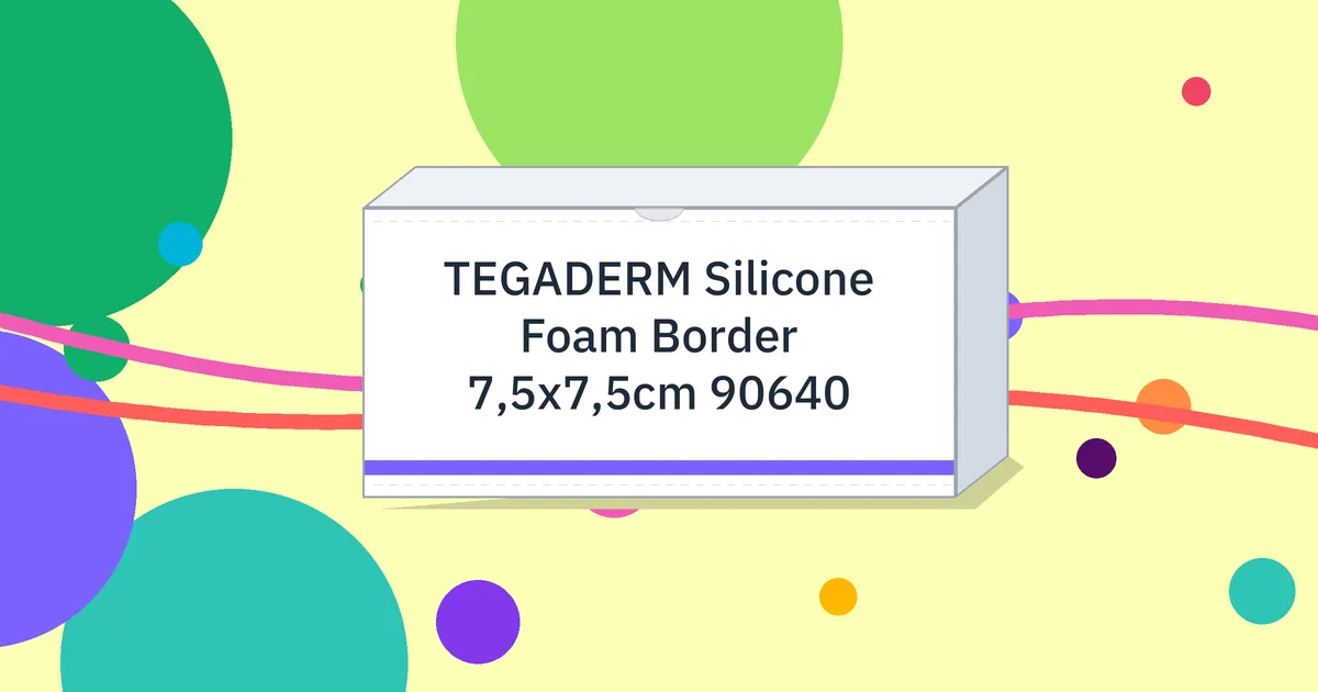 Symbolbild: Packung mit der Aufschrift TEGADERM Silicone Foam Border 7,5x7,5cm 90640 (PZN 17863478) – Verfügbarkeit und Bezug in Apotheken in Frankfurt am Main