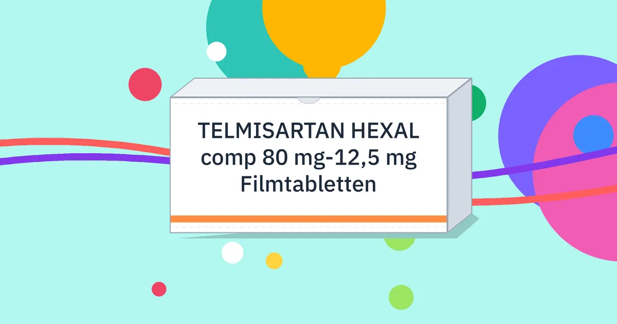Symbolbild: Packung mit der Aufschrift TELMISARTAN HEXAL comp 80 mg-12,5 mg Filmtabletten (PZN 10298124) – Verfügbarkeit und Bezug in Apotheken in Frankfurt am Main