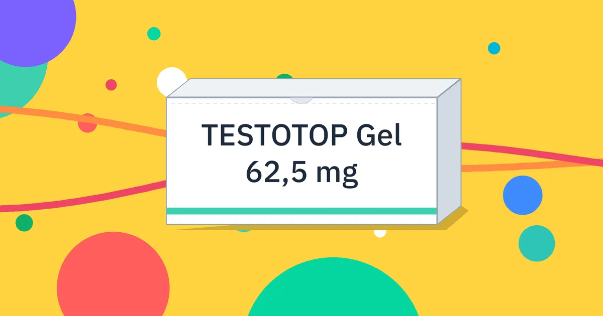 Symbolbild: Packung mit der Aufschrift TESTOTOP Gel 62,5 mg (PZN 07386764) – Verfügbarkeit und Bezug in Apotheken in Frankfurt am Main