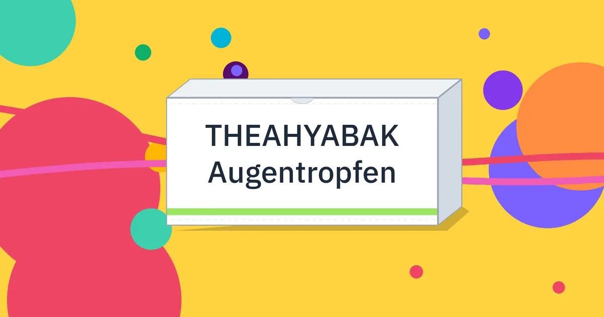 Symbolbild: Packung mit der Aufschrift THEAHYABAK Augentropfen (PZN 19375783) – Verfügbarkeit und Bezug in Apotheken in Frankfurt am Main
