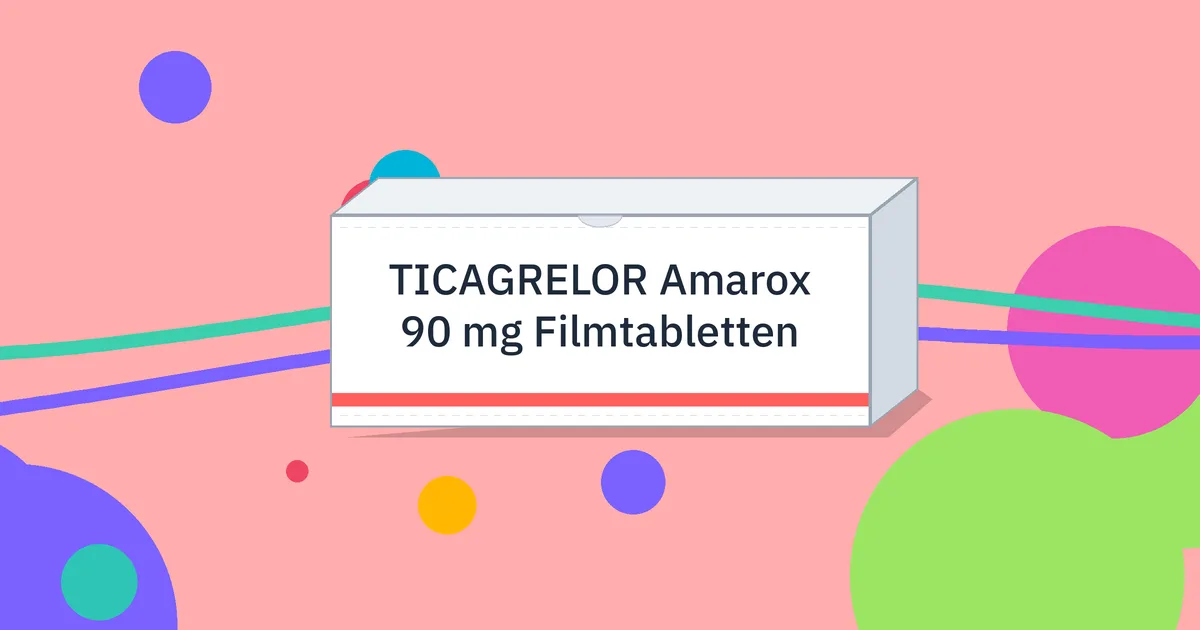 Symbolbild: Packung mit der Aufschrift TICAGRELOR Amarox 90 mg Filmtabletten (PZN 19276957) – Verfügbarkeit und Bezug in Apotheken in Frankfurt am Main