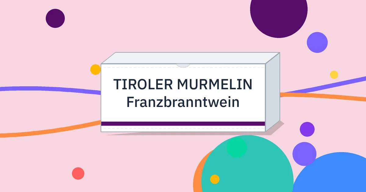 Symbolbild: Packung mit der Aufschrift TIROLER MURMELIN Franzbranntwein (PZN 12733067) – Verfügbarkeit und Bezug in Apotheken in Frankfurt am Main