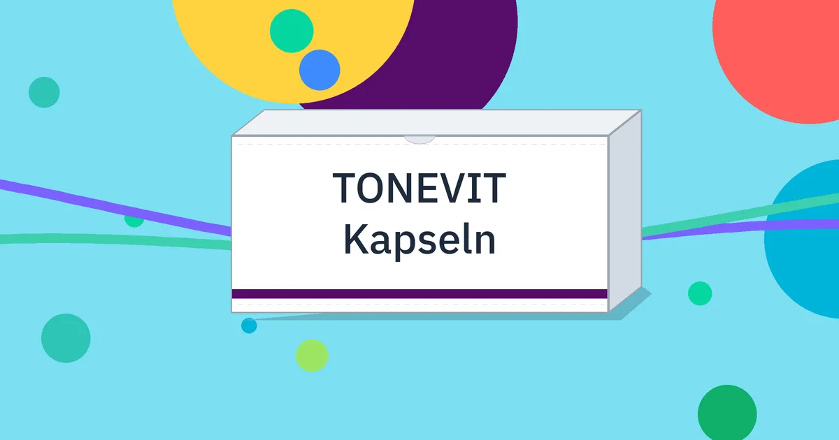Symbolbild: Packung mit der Aufschrift TONEVIT Kapseln (PZN 20900800) – Verfügbarkeit und Bezug in Apotheken in Frankfurt am Main