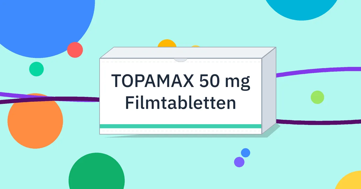 Symbolbild: Packung mit der Aufschrift TOPAMAX 50 mg Filmtabletten (PZN 03189794) – Verfügbarkeit und Bezug in Apotheken in Frankfurt am Main