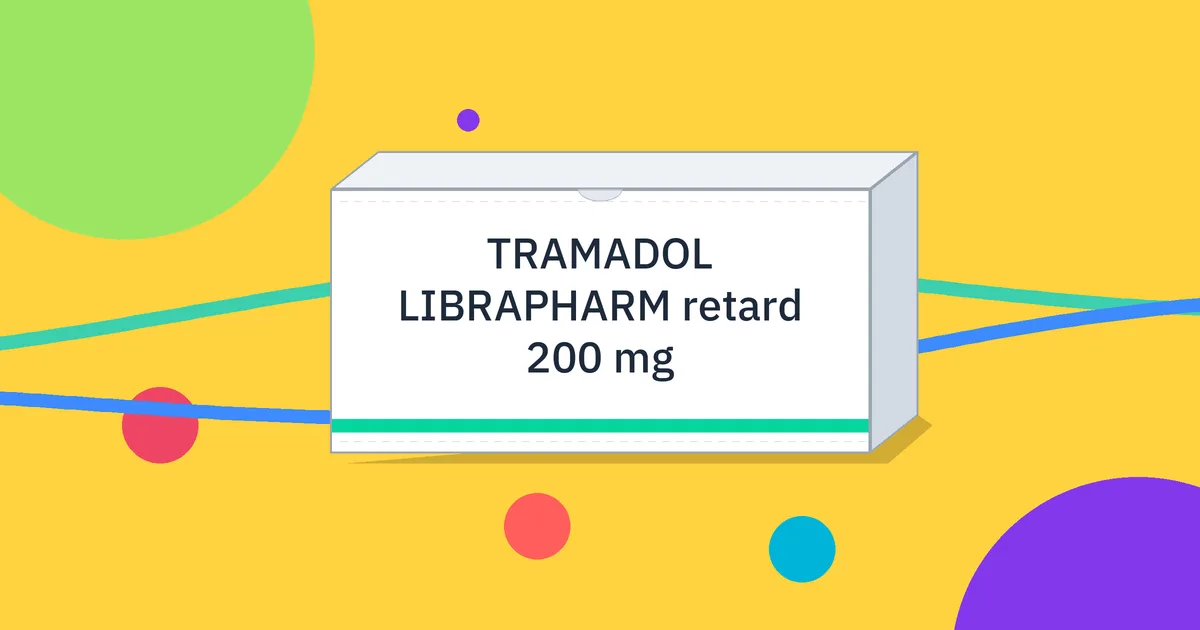 Symbolbild: Packung mit der Aufschrift TRAMADOL LIBRAPHARM retard 200 mg (PZN 06818196) – Verfügbarkeit und Bezug in Apotheken in Frankfurt am Main