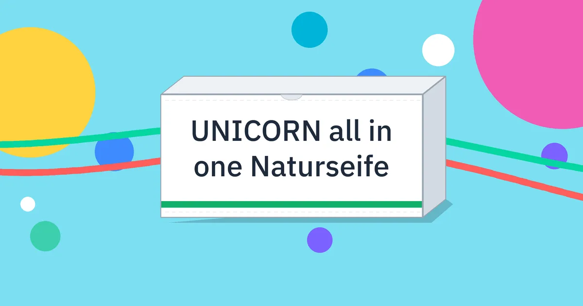 Symbolbild: Packung mit der Aufschrift UNICORN all in one Naturseife (PZN 19969531) – Verfügbarkeit und Bezug in Apotheken in Frankfurt am Main