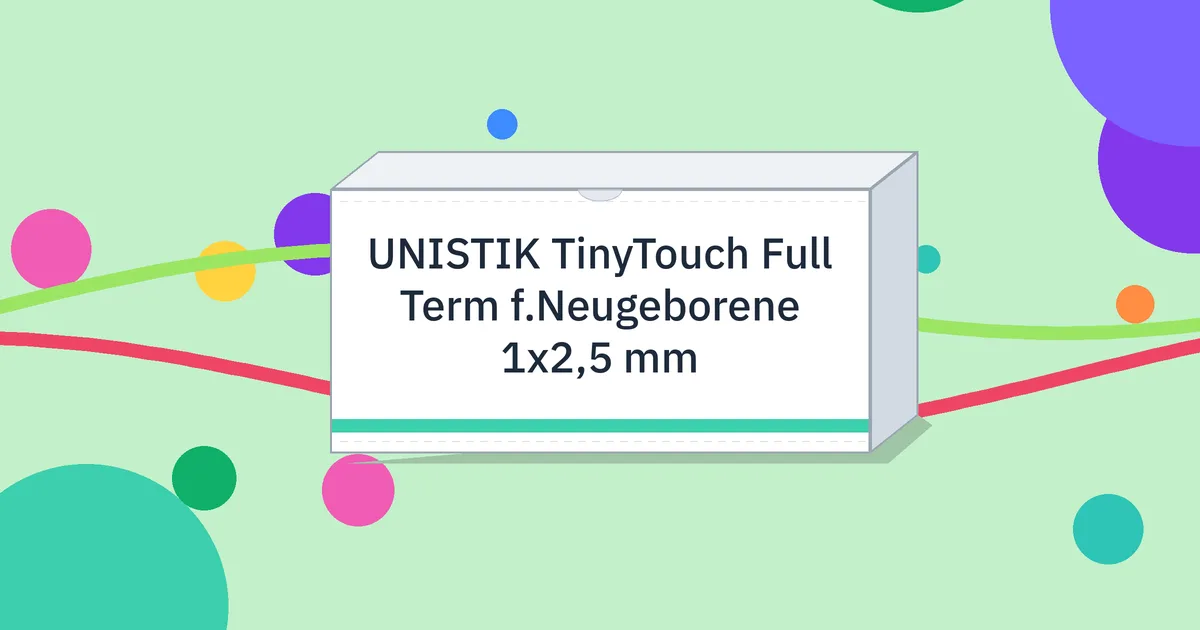 Symbolbild: Packung mit der Aufschrift UNISTIK TinyTouch Full Term f.Neugeborene 1x2,5 mm (PZN 07521185) – Verfügbarkeit und Bezug in Apotheken in Frankfurt am Main