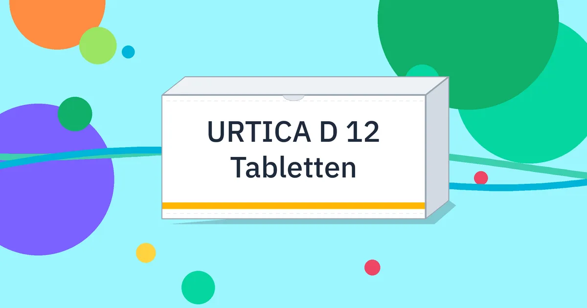 Symbolbild: Packung mit der Aufschrift URTICA D 12 Tabletten (PZN 04872889) – Verfügbarkeit und Bezug in Apotheken in Frankfurt am Main
