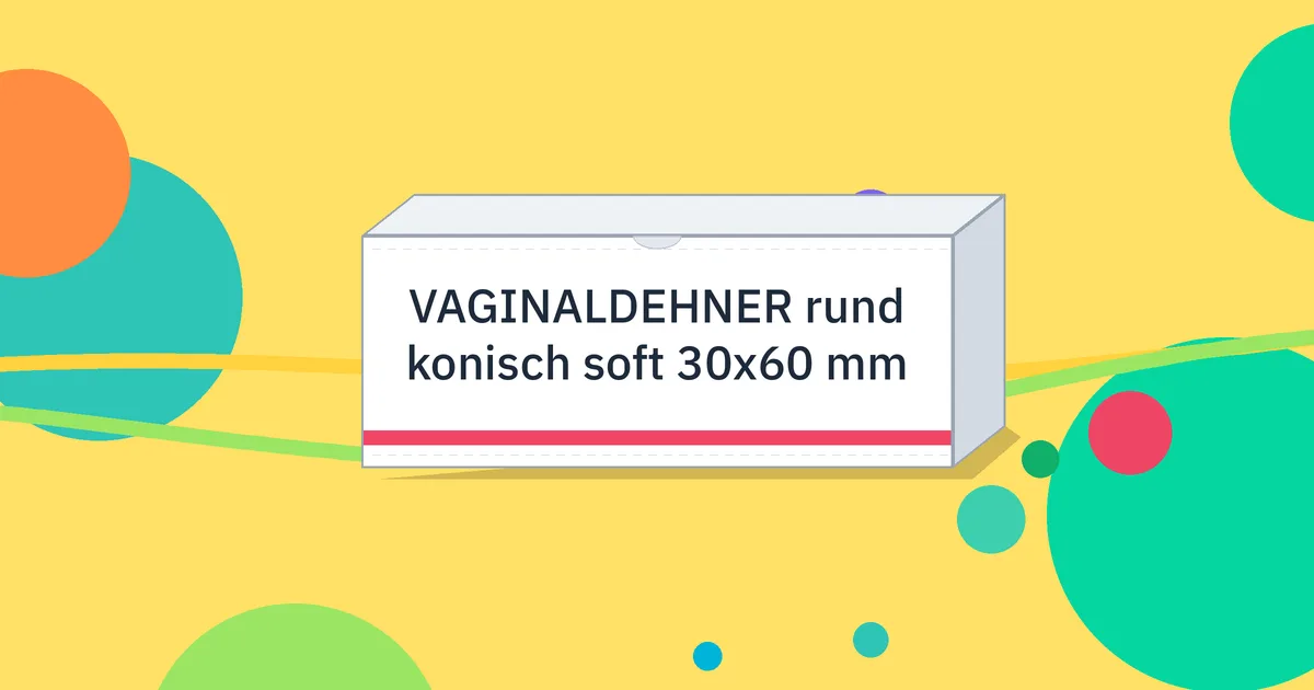 Symbolbild: Packung mit der Aufschrift VAGINALDEHNER rund konisch soft 30x60 mm (PZN 01827859) – Verfügbarkeit und Bezug in Apotheken in Frankfurt am Main