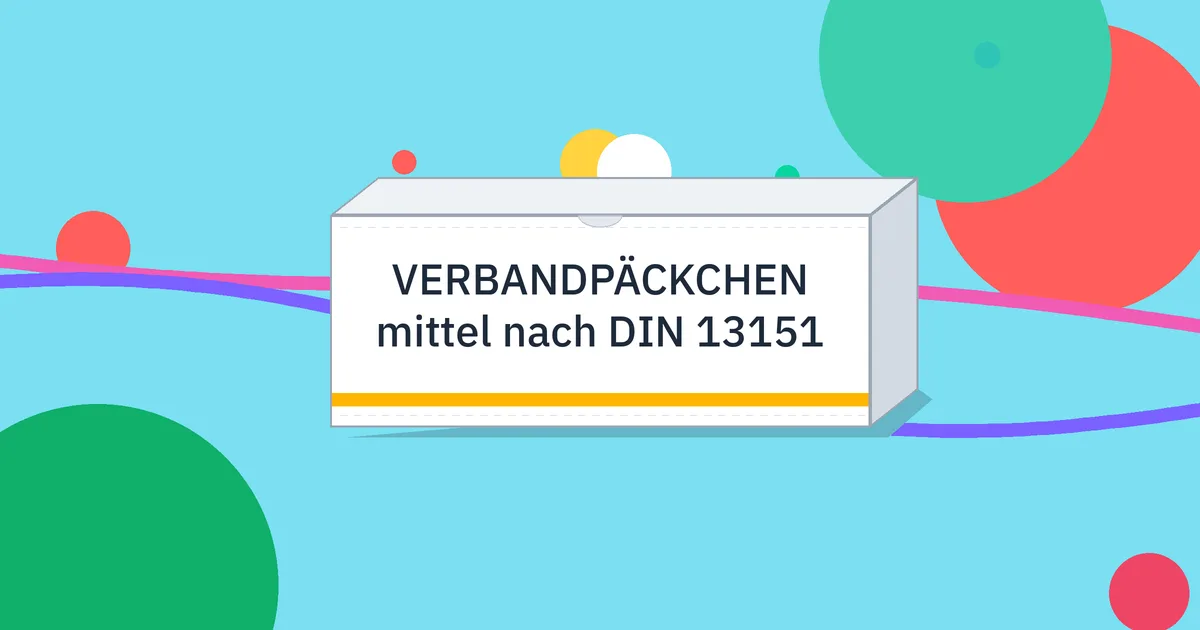 Symbolbild: Packung mit der Aufschrift VERBANDPÄCKCHEN mittel nach DIN 13151 (PZN 00056087) – Verfügbarkeit und Bezug in Apotheken in Frankfurt am Main