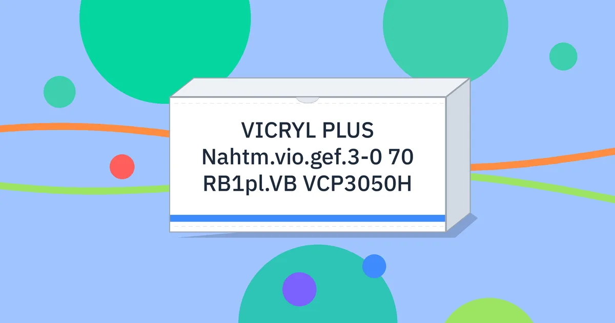 Symbolbild: Packung mit der Aufschrift VICRYL PLUS Nahtm.vio.gef.3-0 70 RB1pl.VB VCP3050H (PZN 20390718) – Verfügbarkeit und Bezug in Apotheken in Frankfurt am Main