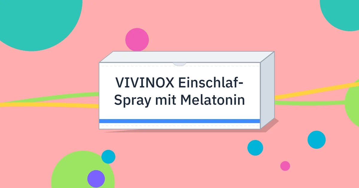 Symbolbild: Packung mit der Aufschrift VIVINOX Einschlaf-Spray mit Melatonin (PZN 17938934) – Verfügbarkeit und Bezug in Apotheken in Frankfurt am Main