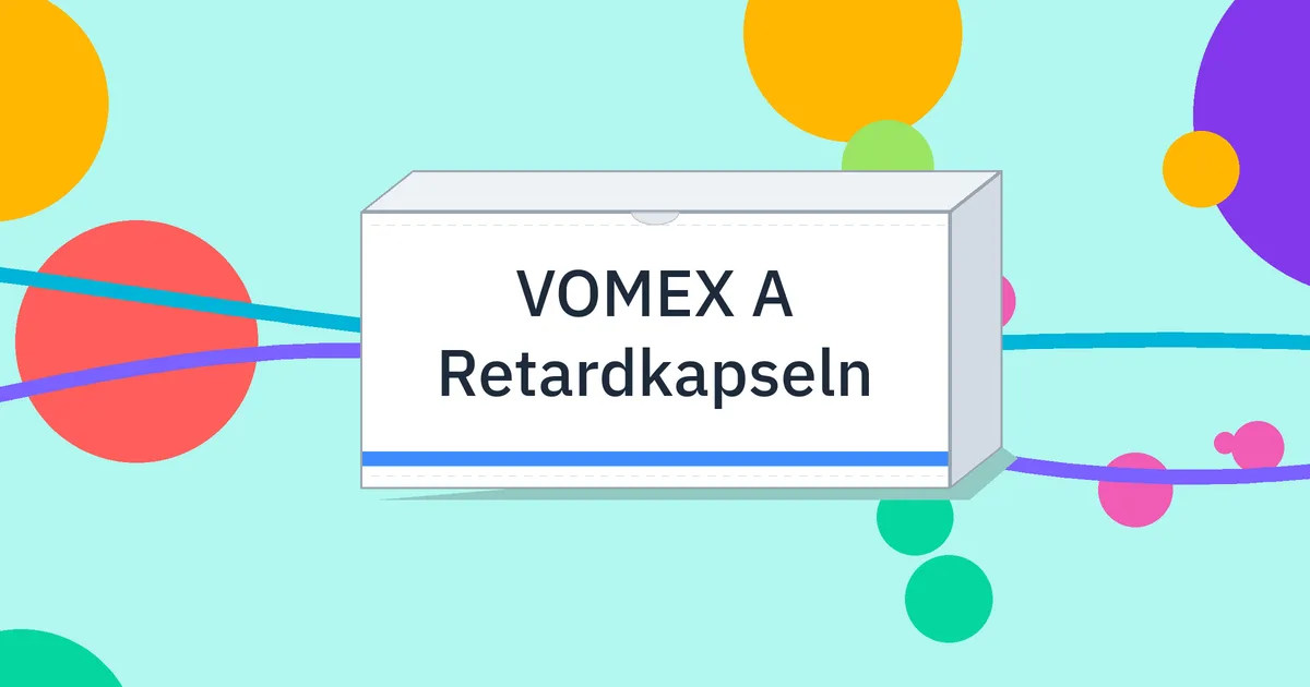 Symbolbild: Packung mit der Aufschrift VOMEX A Retardkapseln (PZN 17232200) – Verfügbarkeit und Bezug in Apotheken in Frankfurt am Main