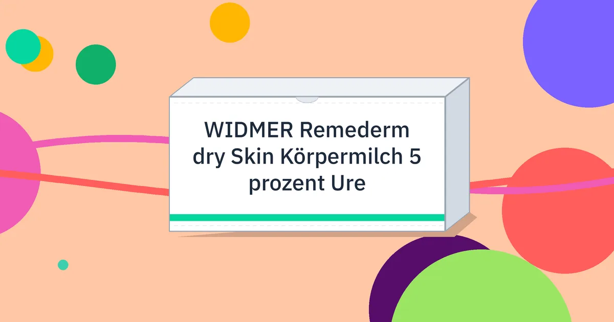 Symbolbild: Packung mit der Aufschrift WIDMER Remederm dry Skin Körpermilch 5 prozent Ure (PZN 19400050) – Verfügbarkeit und Bezug in Apotheken in Frankfurt am Main