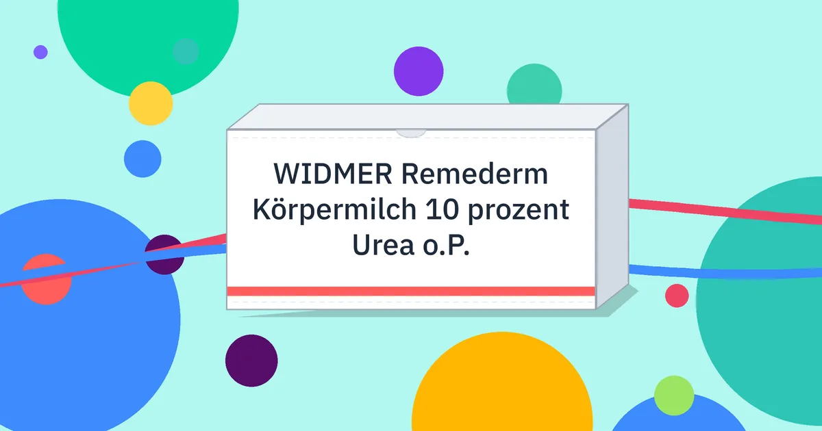 Symbolbild: Packung mit der Aufschrift WIDMER Remederm Körpermilch 10 prozent Urea o.P. (PZN 19156615) – Verfügbarkeit und Bezug in Apotheken in Frankfurt am Main
