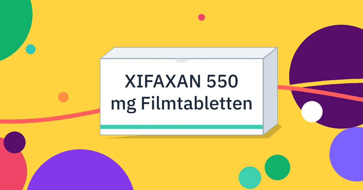 Symbolbild: Packung mit der Aufschrift XIFAXAN 550 mg Filmtabletten (PZN 18774133) – Verfügbarkeit und Bezug in Apotheken in Frankfurt am Main