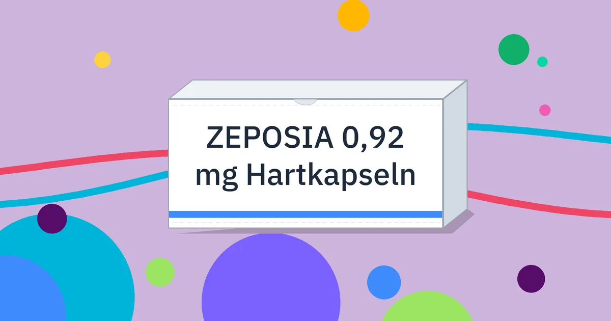 Symbolbild: Packung mit der Aufschrift ZEPOSIA 0,92 mg Hartkapseln (PZN 18009817) – Verfügbarkeit und Bezug in Apotheken in Frankfurt am Main