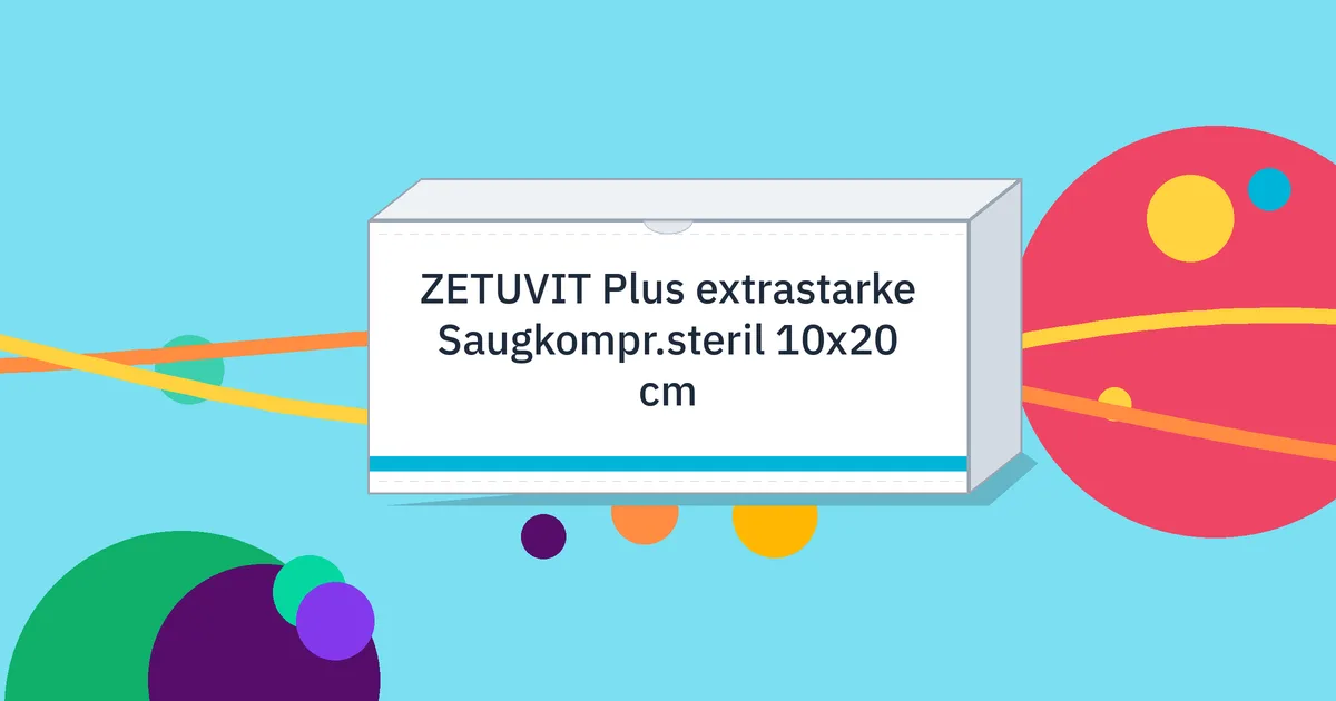 Symbolbild: Packung mit der Aufschrift ZETUVIT Plus extrastarke Saugkompr.steril 10x20 cm (PZN 20025640) – Verfügbarkeit und Bezug in Apotheken in Frankfurt am Main