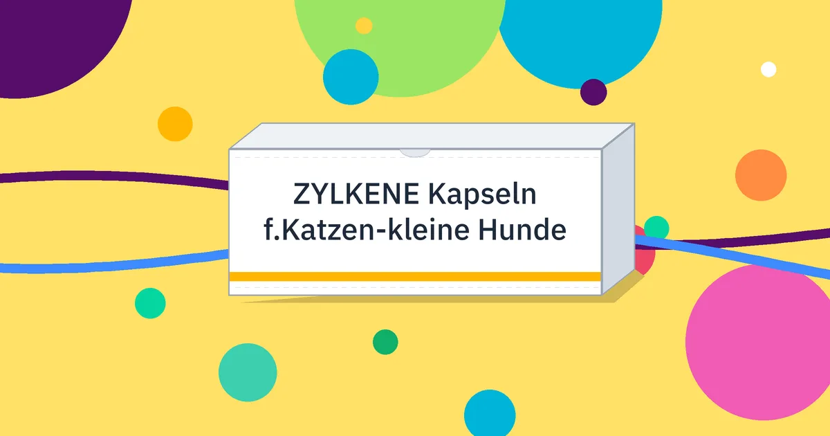 Symbolbild: Packung mit der Aufschrift ZYLKENE Kapseln f.Katzen-kleine Hunde (PZN 18439050) – Verfügbarkeit und Bezug in Apotheken in Frankfurt am Main