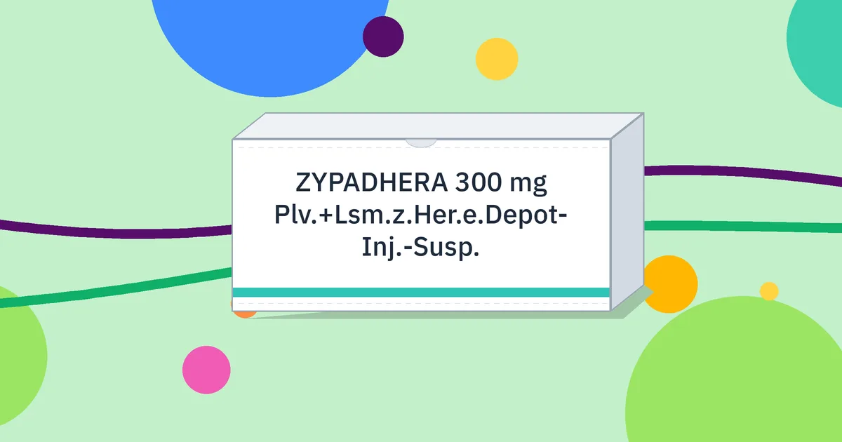 Symbolbild: Packung mit der Aufschrift ZYPADHERA 300 mg Plv.+Lsm.z.Her.e.Depot-Inj.-Susp. (PZN 19898110) – Verfügbarkeit und Bezug in Apotheken in Frankfurt am Main
