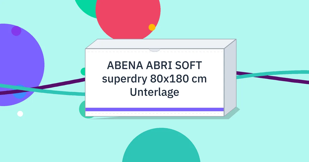 Symbolbild: Packung mit der Aufschrift ABENA ABRI SOFT superdry 80x180 cm Unterlage (PZN 18319096) – Verfügbarkeit und Bezug in Apotheken in Frankfurt am Main