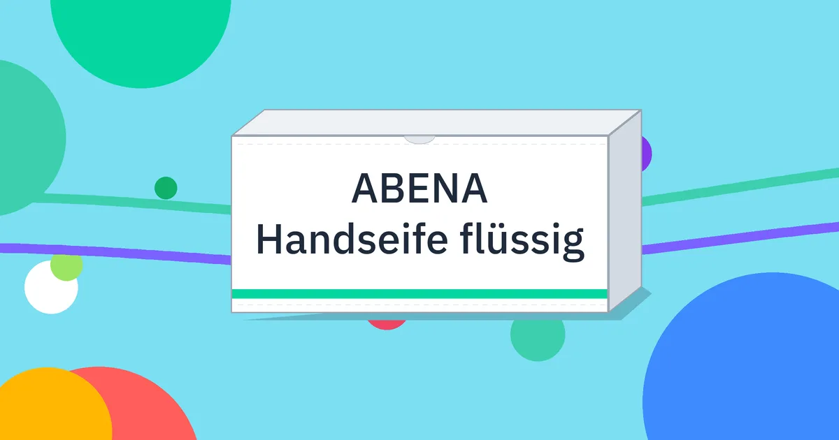 Symbolbild: Packung mit der Aufschrift ABENA Handseife flüssig (PZN 08598876) – Verfügbarkeit und Bezug in Apotheken in Frankfurt am Main
