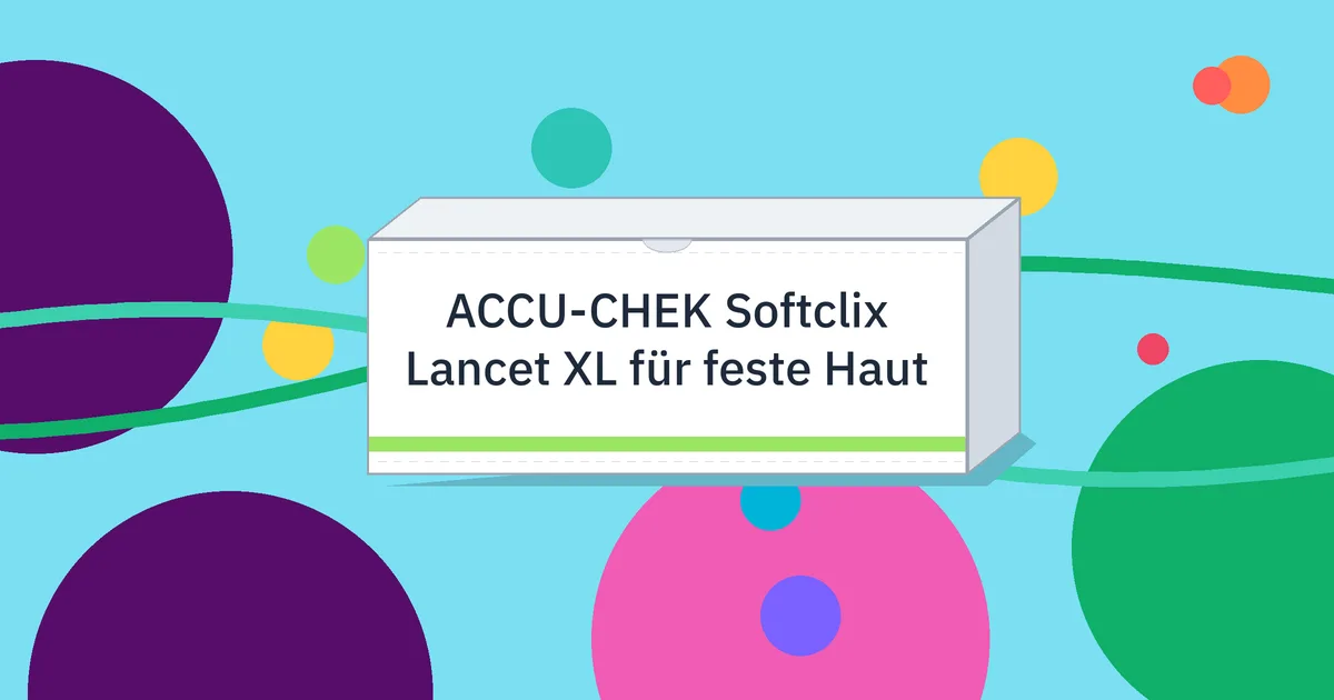 Symbolbild: Packung mit der Aufschrift ACCU-CHEK Softclix Lancet XL für feste Haut (PZN 14285130) – Verfügbarkeit und Bezug in Apotheken in Frankfurt am Main