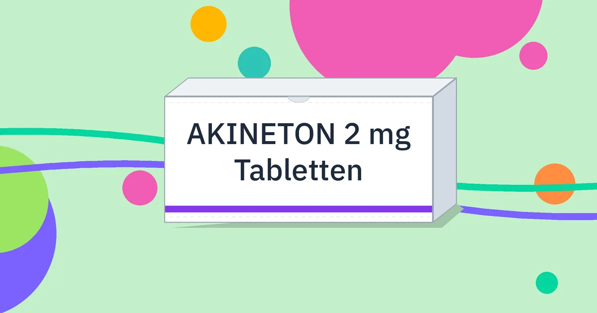 Symbolbild: Packung mit der Aufschrift AKINETON 2 mg Tabletten (PZN 02531931) – Verfügbarkeit und Bezug in Apotheken in Frankfurt am Main