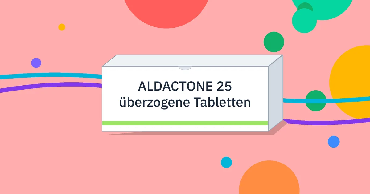 Symbolbild: Packung mit der Aufschrift ALDACTONE 25 überzogene Tabletten (PZN 06135310) – Verfügbarkeit und Bezug in Apotheken in Frankfurt am Main