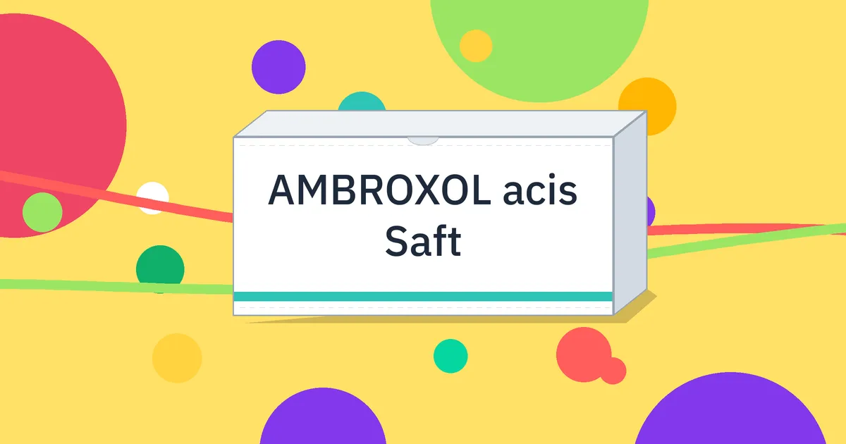 Symbolbild: Packung mit der Aufschrift AMBROXOL acis Saft (PZN 04876290) – Verfügbarkeit und Bezug in Apotheken in Frankfurt am Main