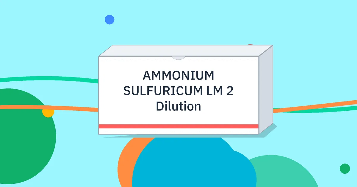 Symbolbild: Packung mit der Aufschrift AMMONIUM SULFURICUM LM 2 Dilution (PZN 13323070) – Verfügbarkeit und Bezug in Apotheken in Frankfurt am Main