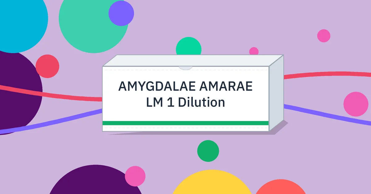 Symbolbild: Packung mit der Aufschrift AMYGDALAE AMARAE LM 1 Dilution (PZN 13325413) – Verfügbarkeit und Bezug in Apotheken in Frankfurt am Main